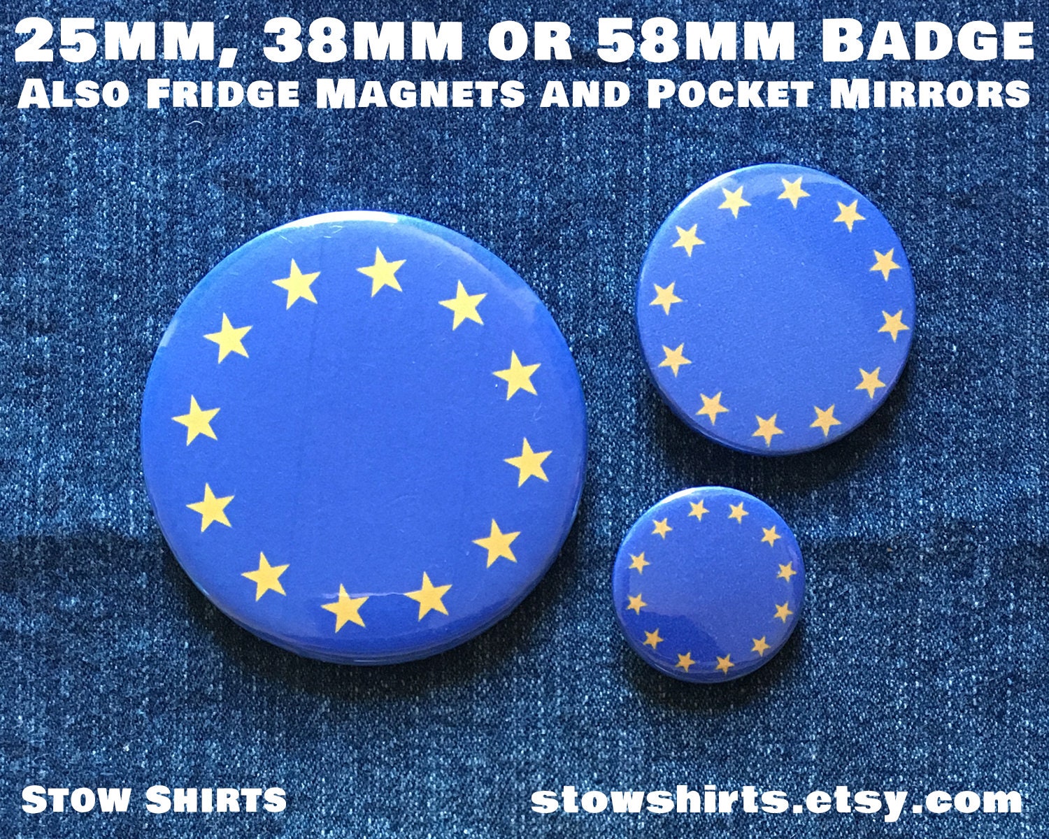 EU flag pin button badge European Union flag badge EU stars | Etsy