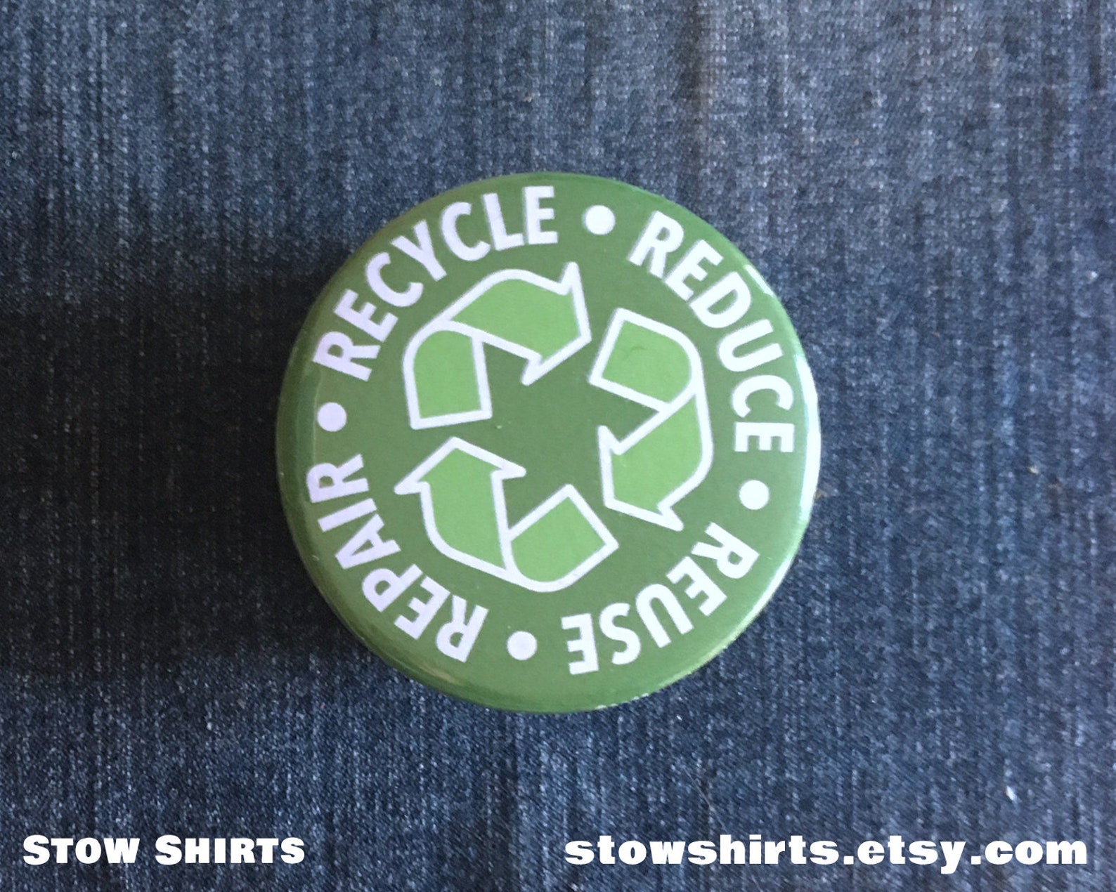 Reduce Reuse Repair Recycle Pin Button Badge 25mm 38mm - Etsy