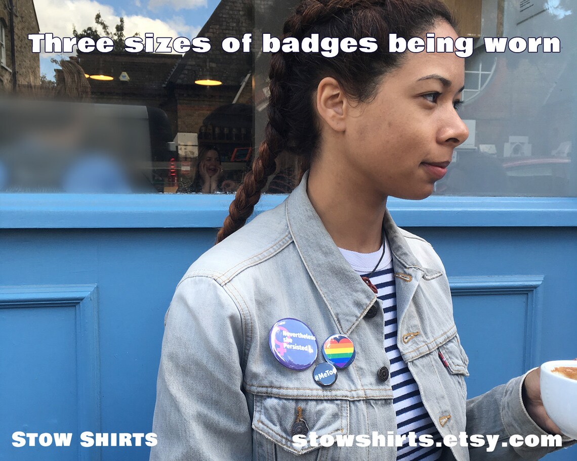 Left Wing Face Pin Button Badge Political Pin Badge - Etsy