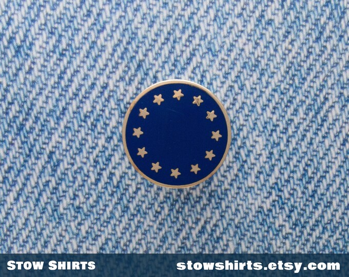 European Flag Enamel Pin, Circular EU Enamel Pin, Europe Metal Pin ...