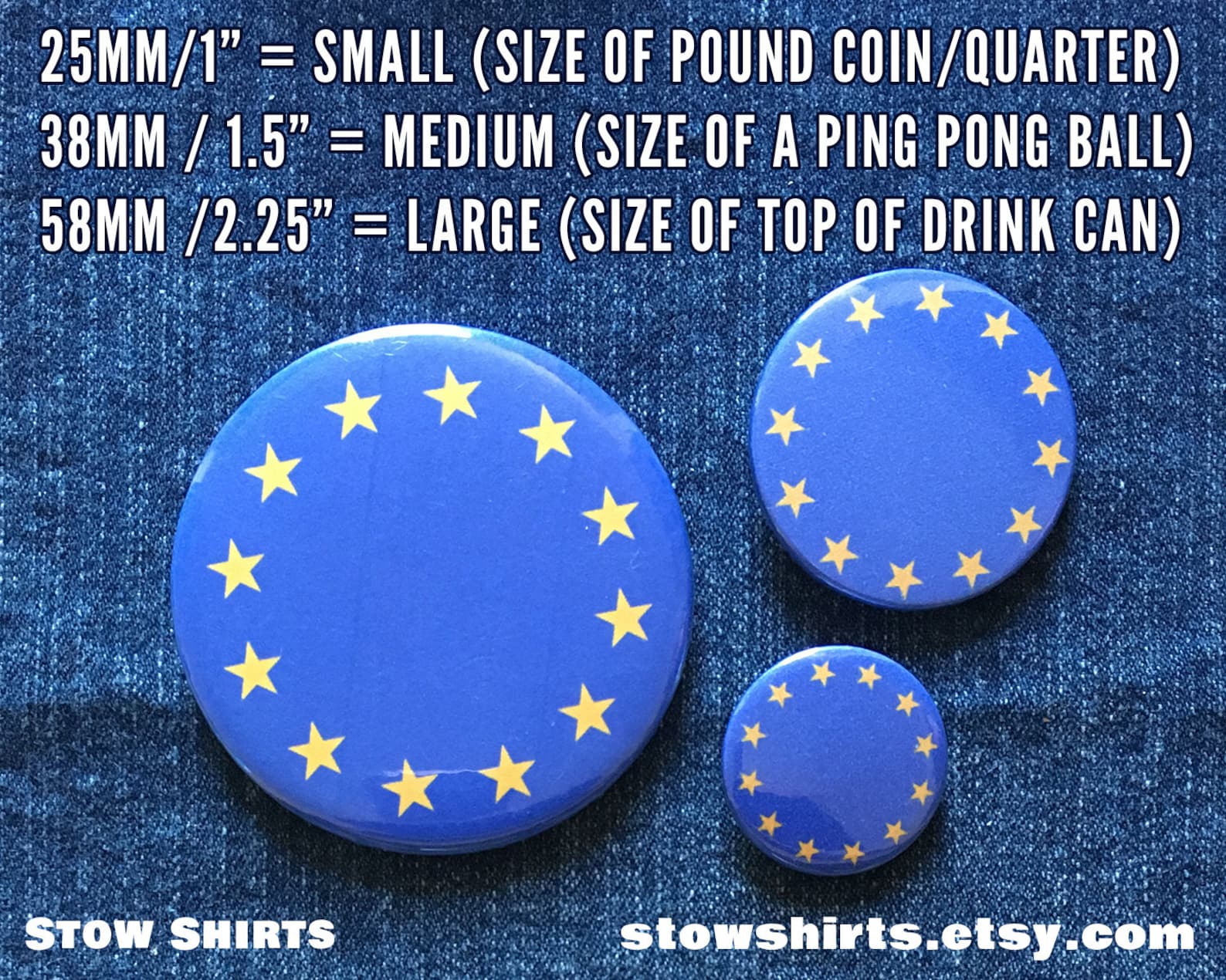 EU Flag Pin Button Badge European Union Flag Badge EU Stars | Etsy