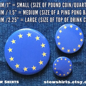 EU Flag Pin Button Badge, European Union Flag Badge, EU Stars, Pro ...