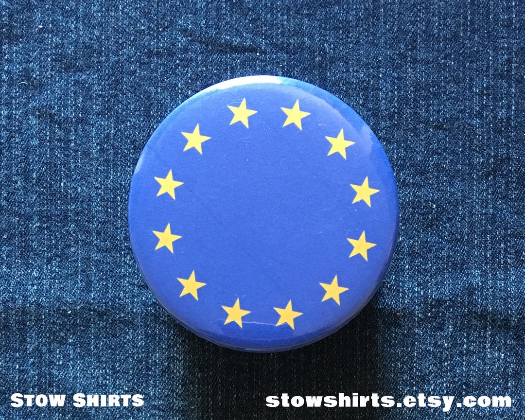 EU Flag Pin Button Badge European Union Flag Badge EU Stars - Etsy UK