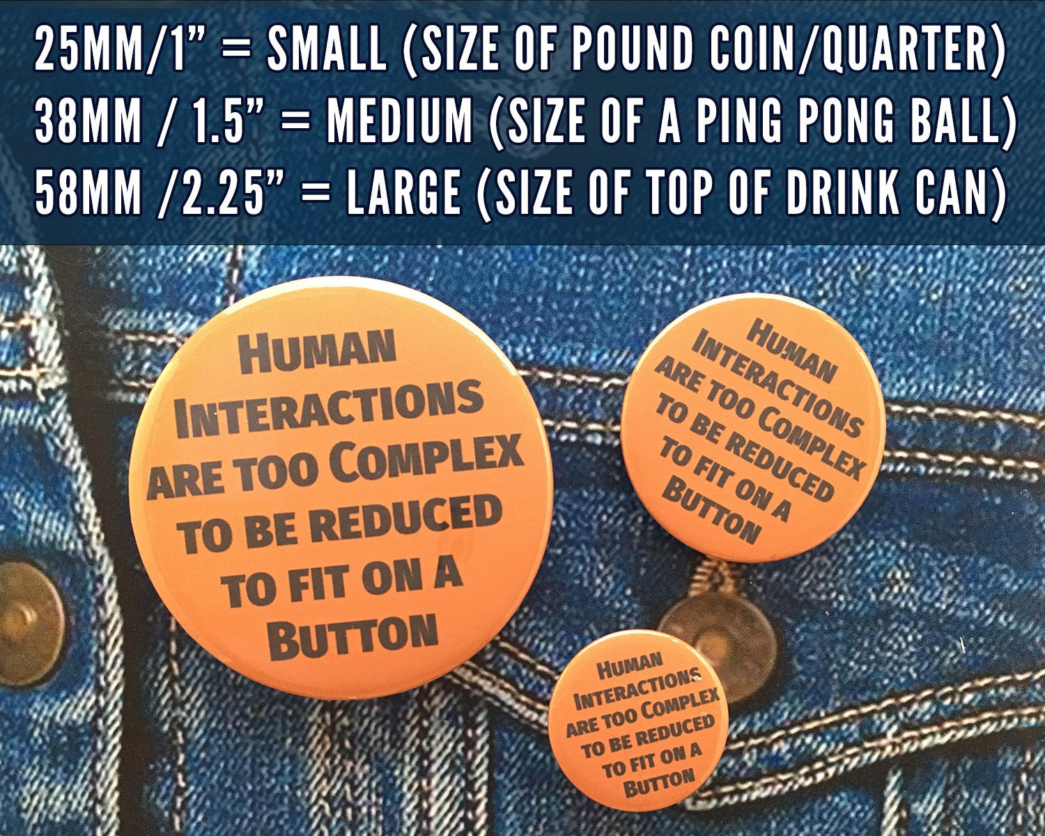 Human Interactions Are Complex 25mm 38mm or 58mm Pin Badge | Etsy