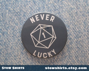 Salty AF Funny Gamer Button Badge Roll 1 on D20 25mm | Etsy