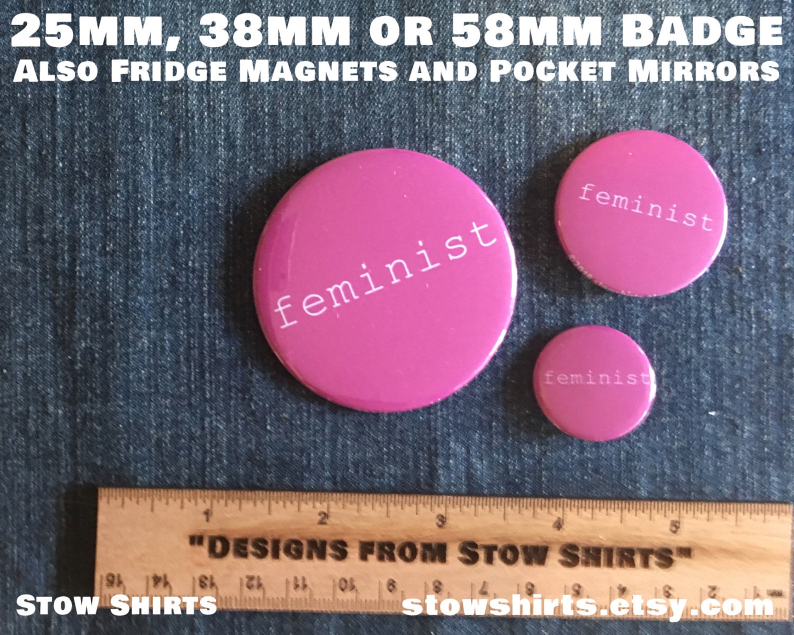 Feminist pin button badge feminist pin button women's | Etsy