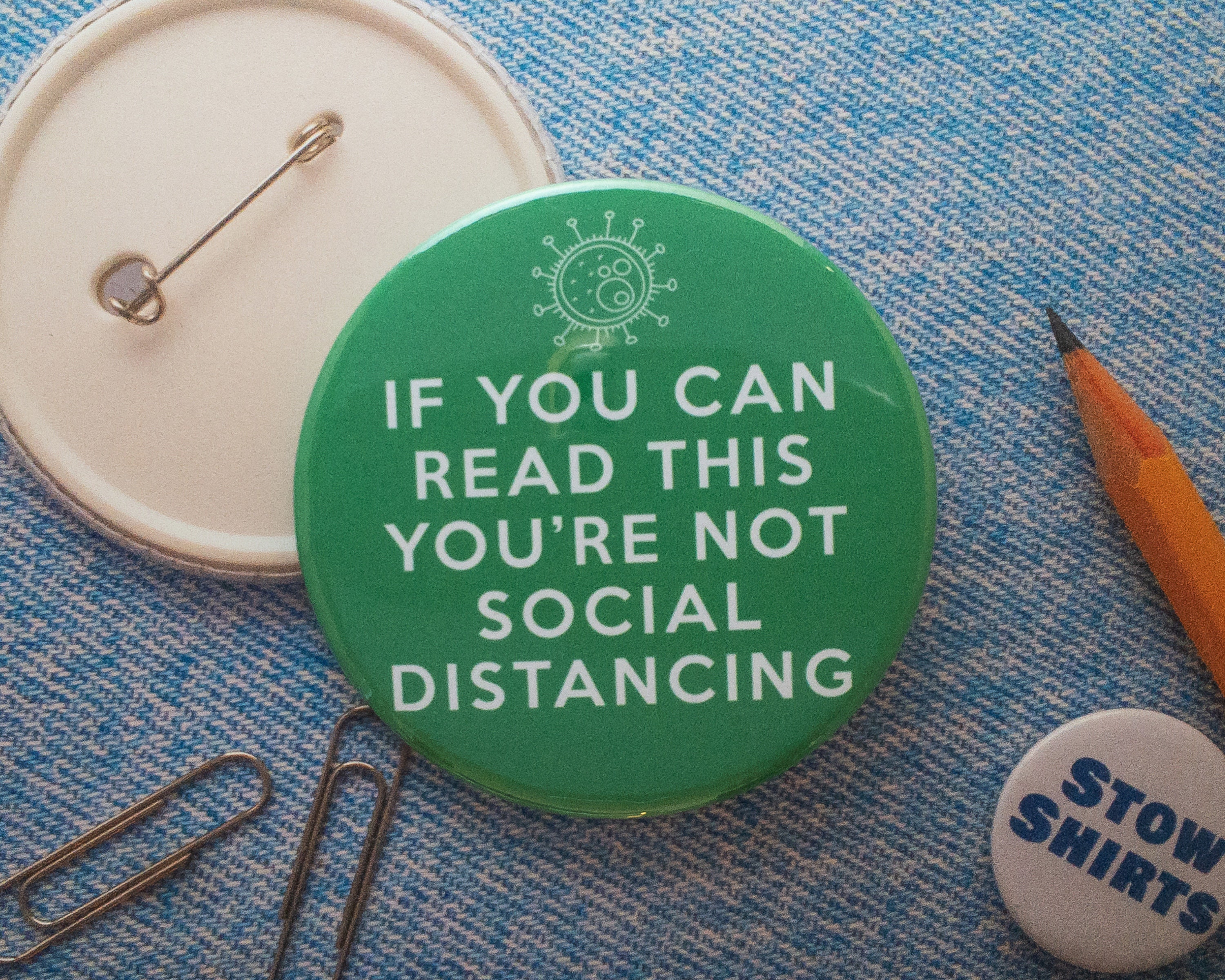 If You Can Read This You're Not Social Distancing Pin | Etsy