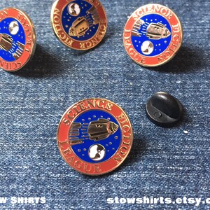 Science Fiction League Logo Enamel Pin, Science Fiction Enamel Pin ...