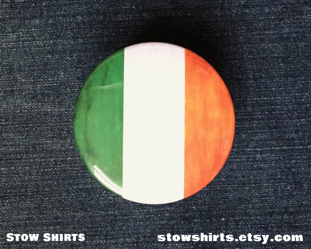 Irish Flag Badge, Irish Flag Button, Ireland Flag, St Patrick's Day ...