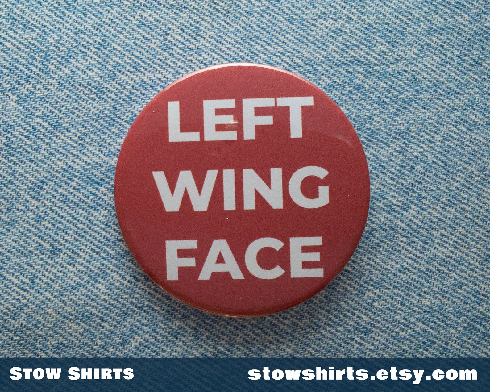 Left Wing Face Pin Button Badge Political Pin Badge - Etsy
