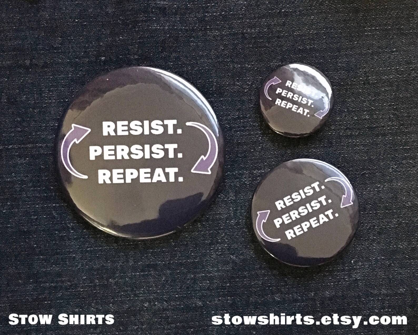 Resist. Persist. Repeat. Pin Button Badge Political Pin | Etsy