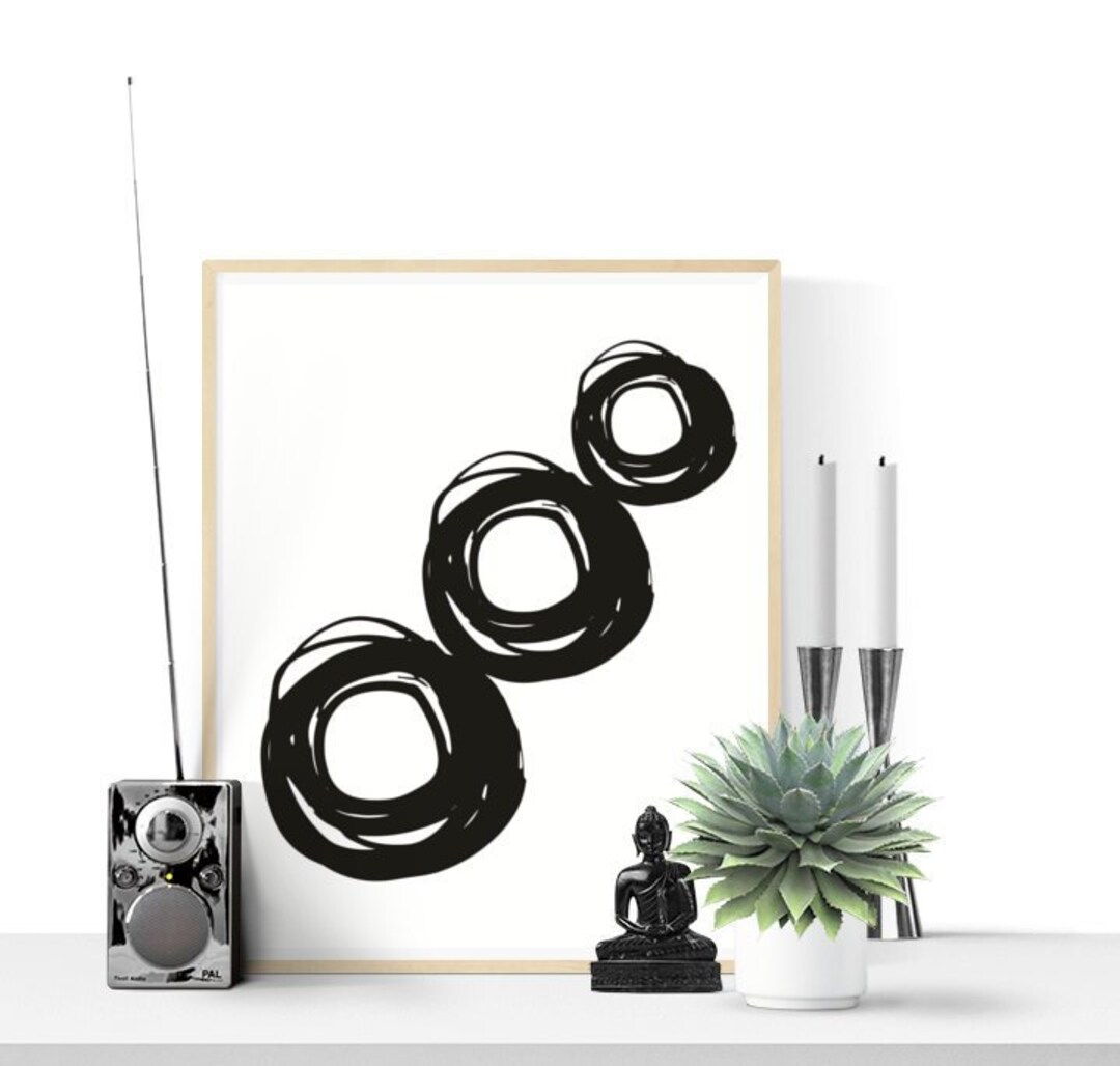 Black Abstract Art Printable Modern Abstract Art Print - Etsy