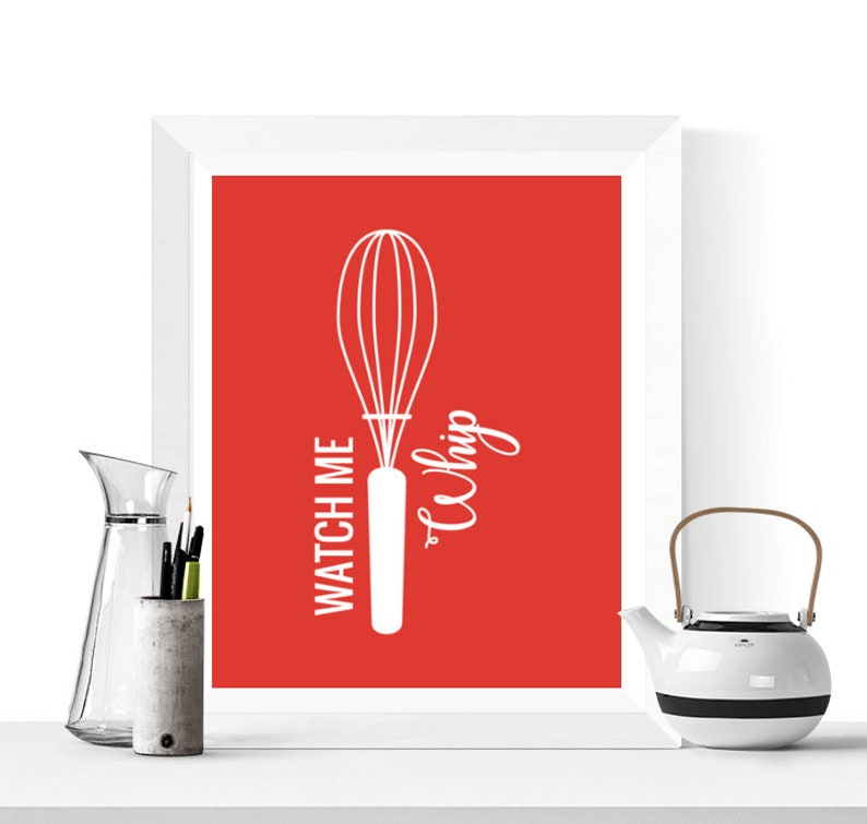 Red Kitchen Art Red Kitchen Printables Kitchen Decor Red - Etsy