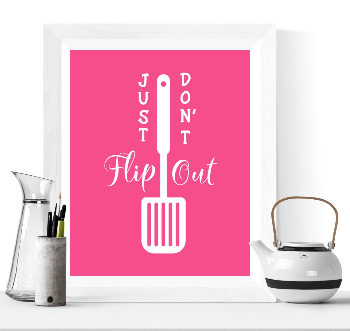 Pink Kitchen Art Pink Kitchen Printables Kitchen Decor 6 | Etsy