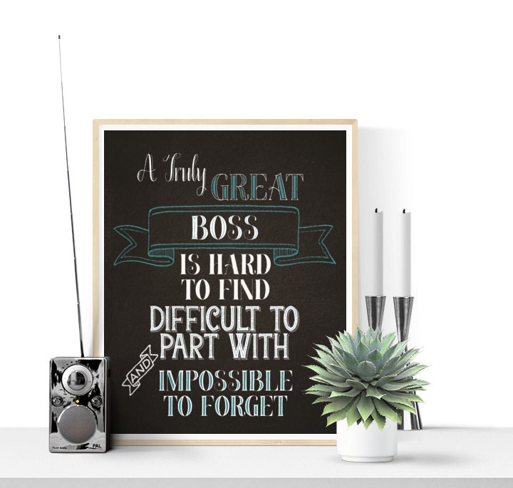 Printable Boss Gift A Truly Great Boss Wall Art Print | Etsy