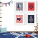 Nautical Nursery Printables Nautical Printables Navy and Red 6 Set Boys ...
