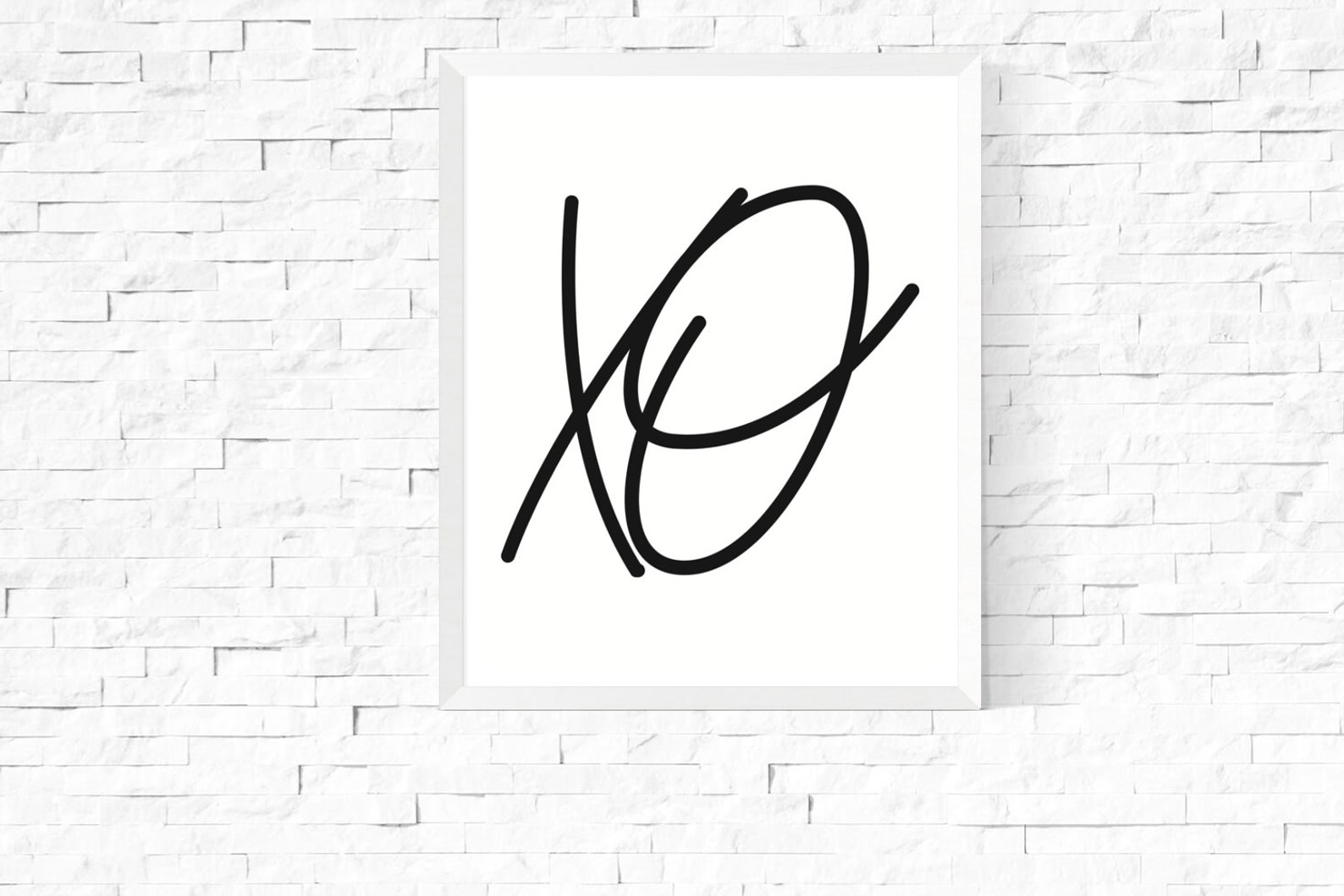 XO Art Printable Black and White XO Art Bedroom Art | Etsy