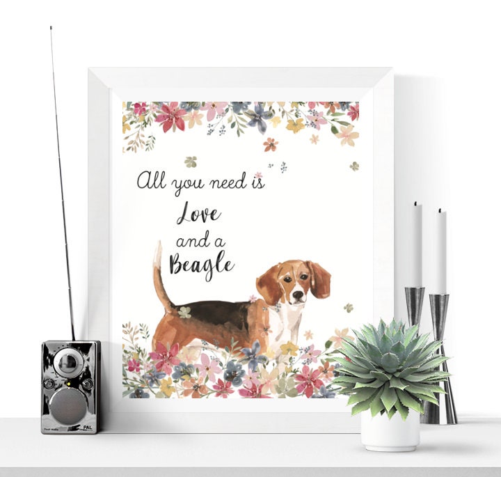 Beagle Art Beagle Printable Dog Printable Dog Lover Gift | Etsy Ireland