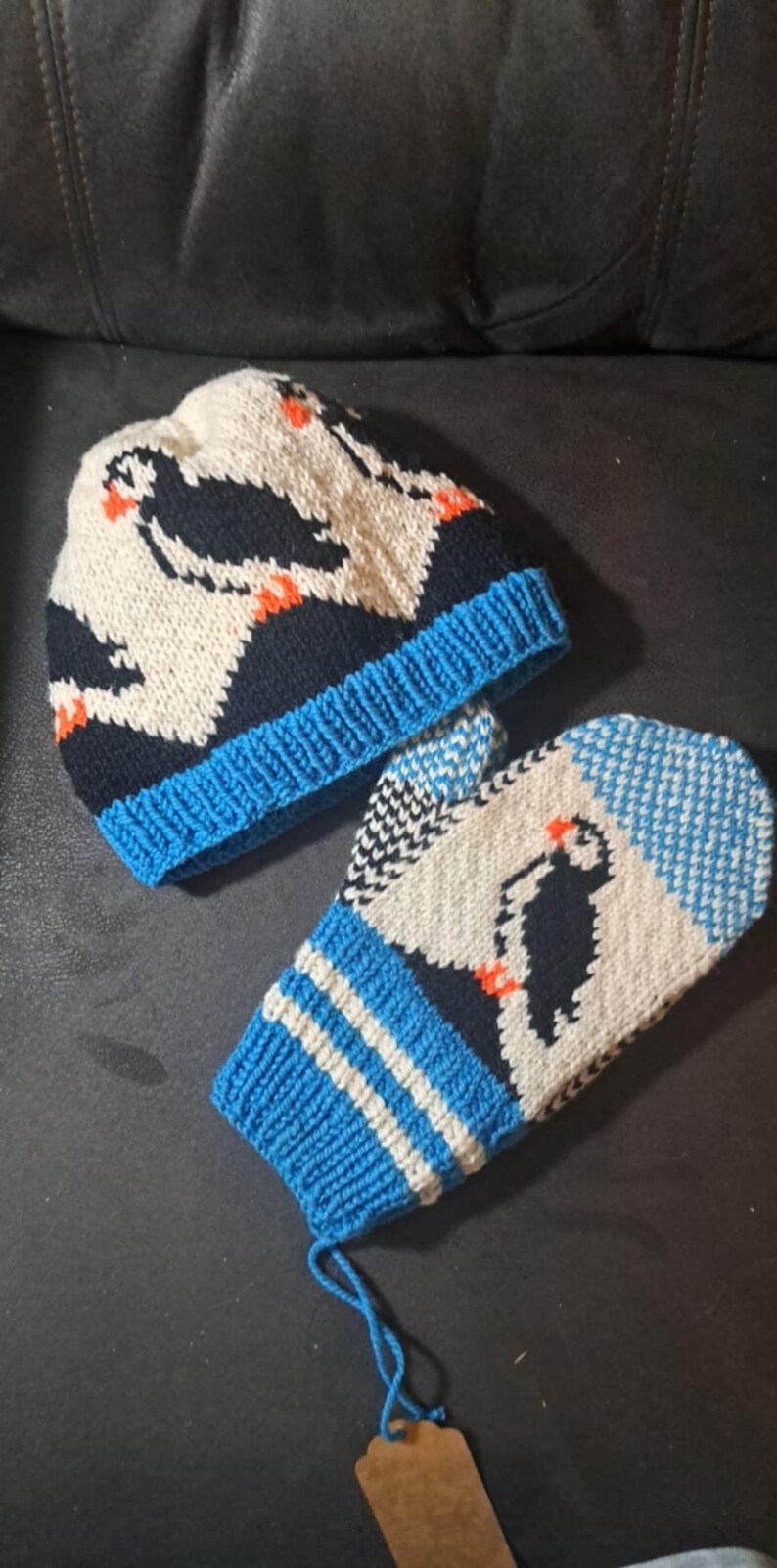 Knitted Puffin Beanie Hat - Etsy
