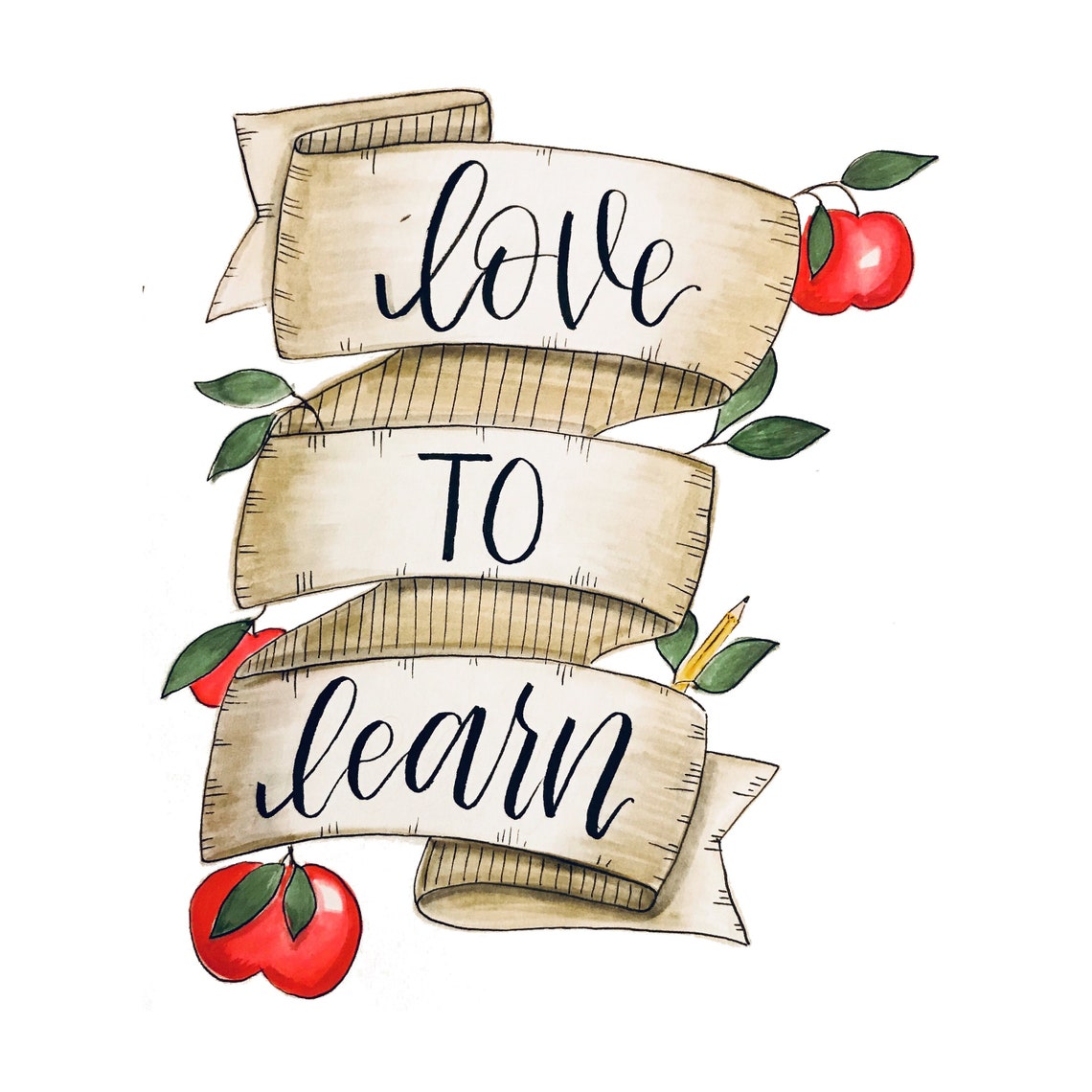 Love to Learn Vinyl Sticker | Etsy