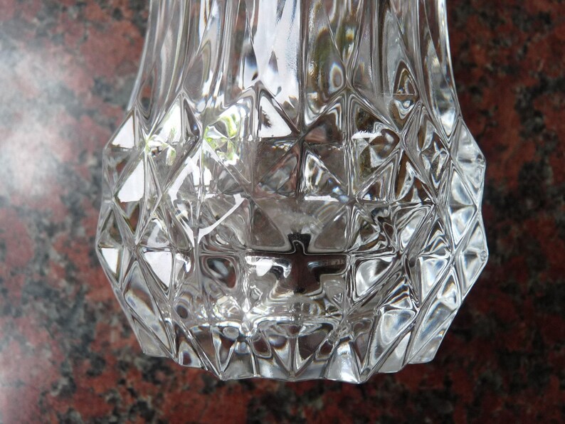 Vintage Diamond Pattern Pressed Glass Bud Vase - Etsy Australia