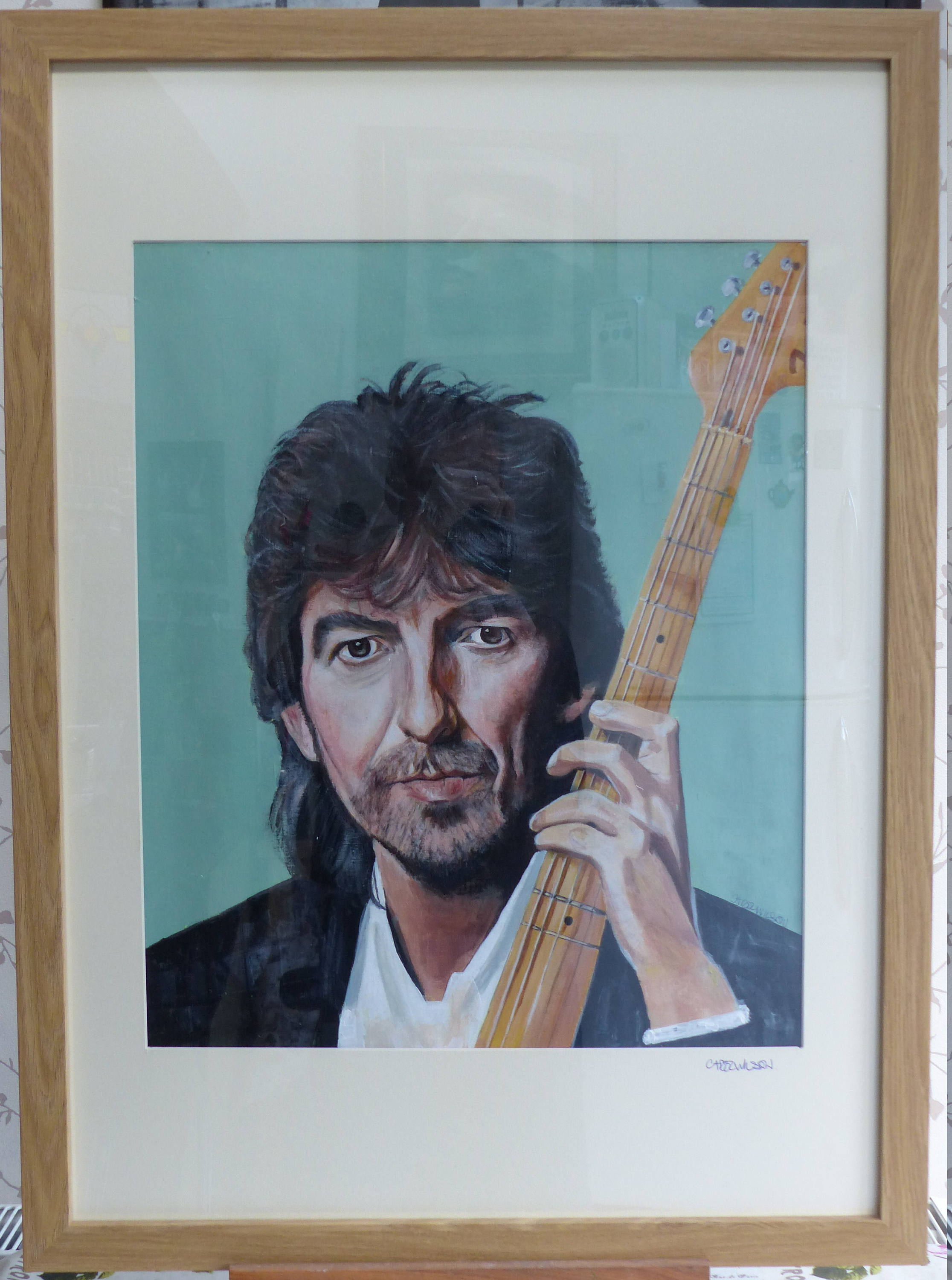 ART SALE: Framed George Harrison Acrylic Painting | Etsy