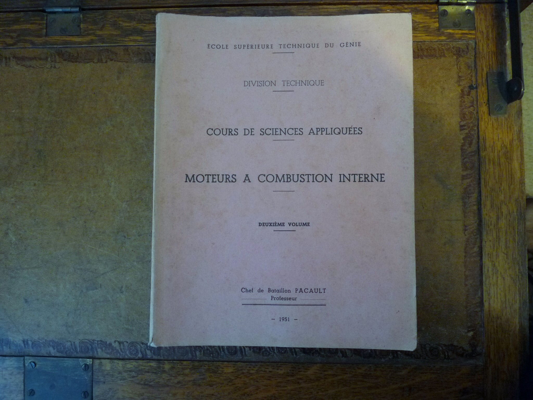Vintage French Internal Combustion Training Manual Cours De Sciences ...
