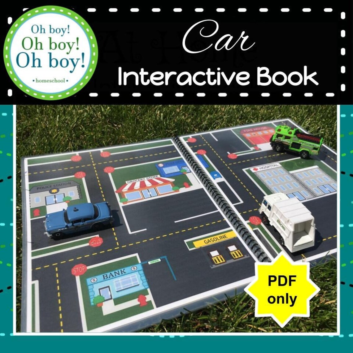 PDF Only Car Activity Book, Quite Time Book, Interactive Vehicle Book ...