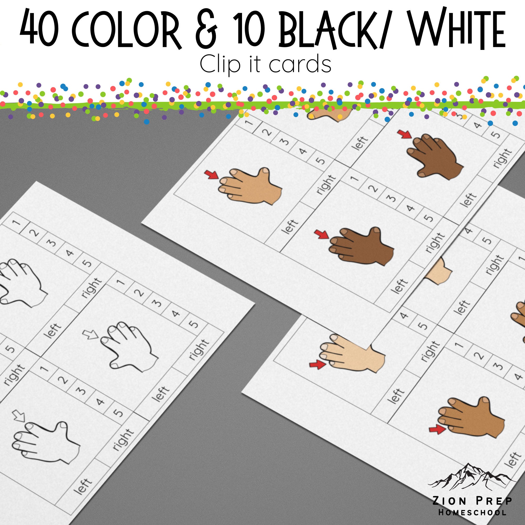 Piano Hands and Finger Clip It Cards for Young Piano Students - Etsy