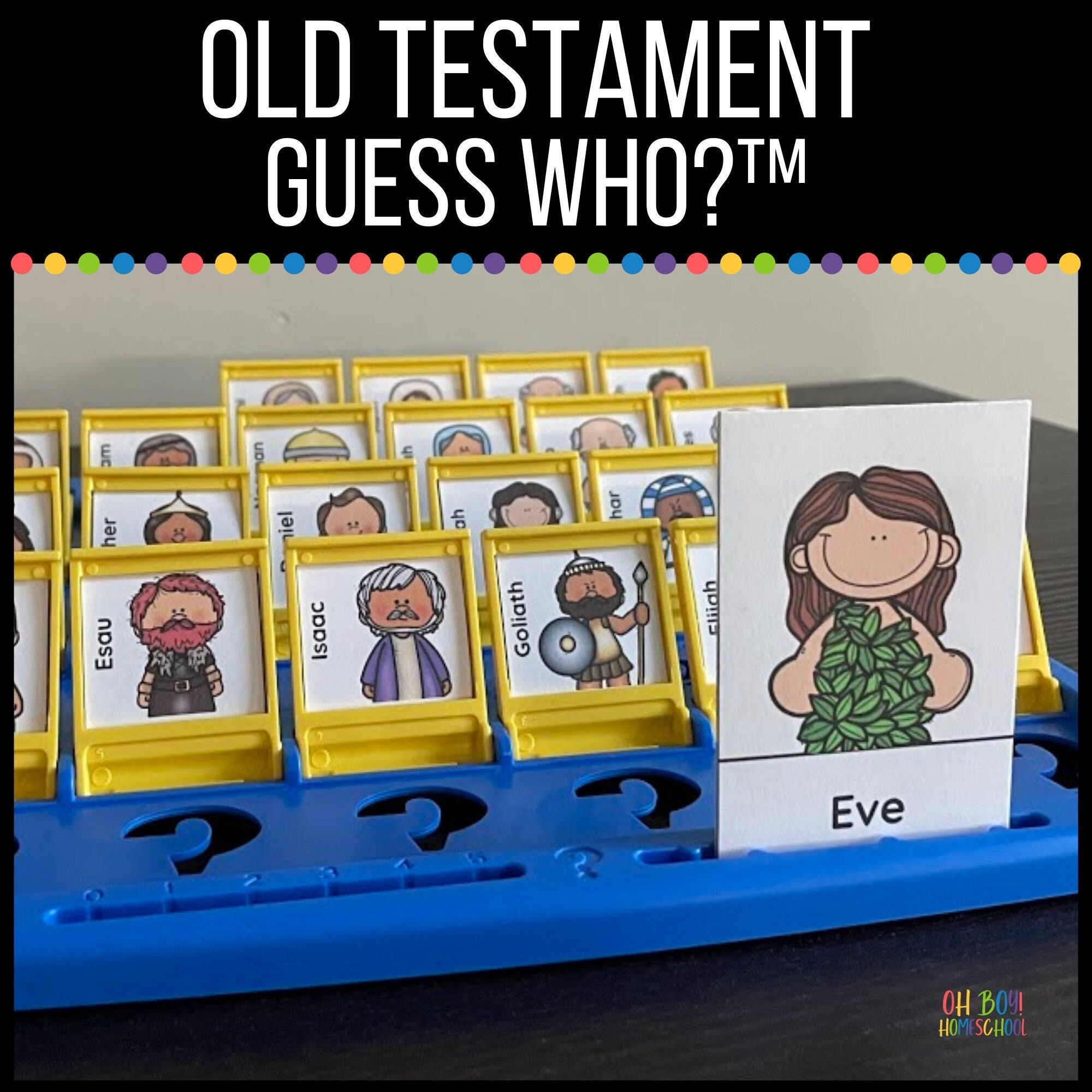 Antique Bible Card Game Characters