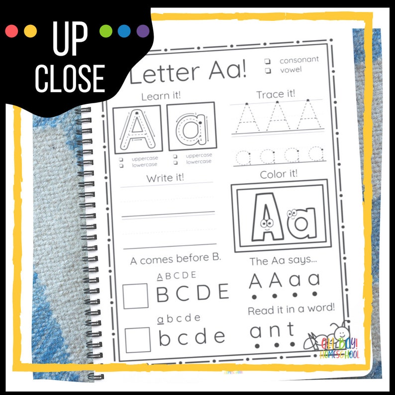 Alphabet Letter Facts | Letter of the Day Worksheets for Kindergartners ...