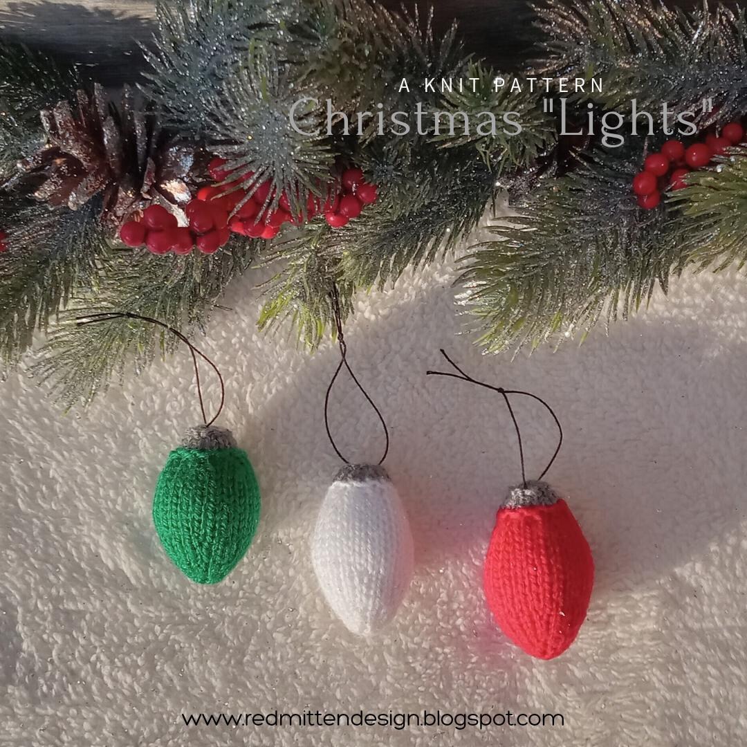 PATTERN Winter Snowballs & Christmas "lights", Two Knit Patterns in One ...
