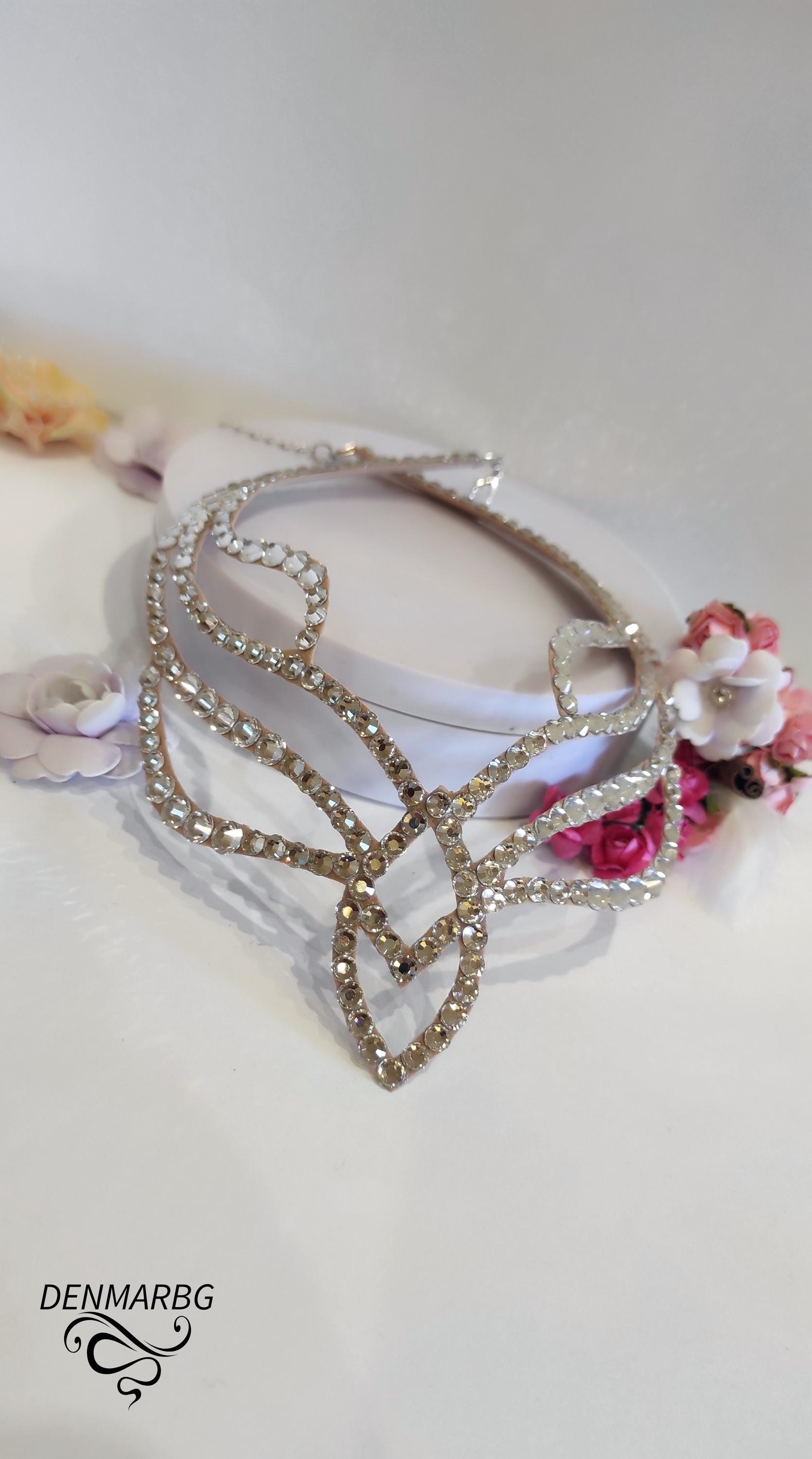 AB Crystal Ballroom Dance Necklace, Rhinestone Costume Jewelry - Etsy
