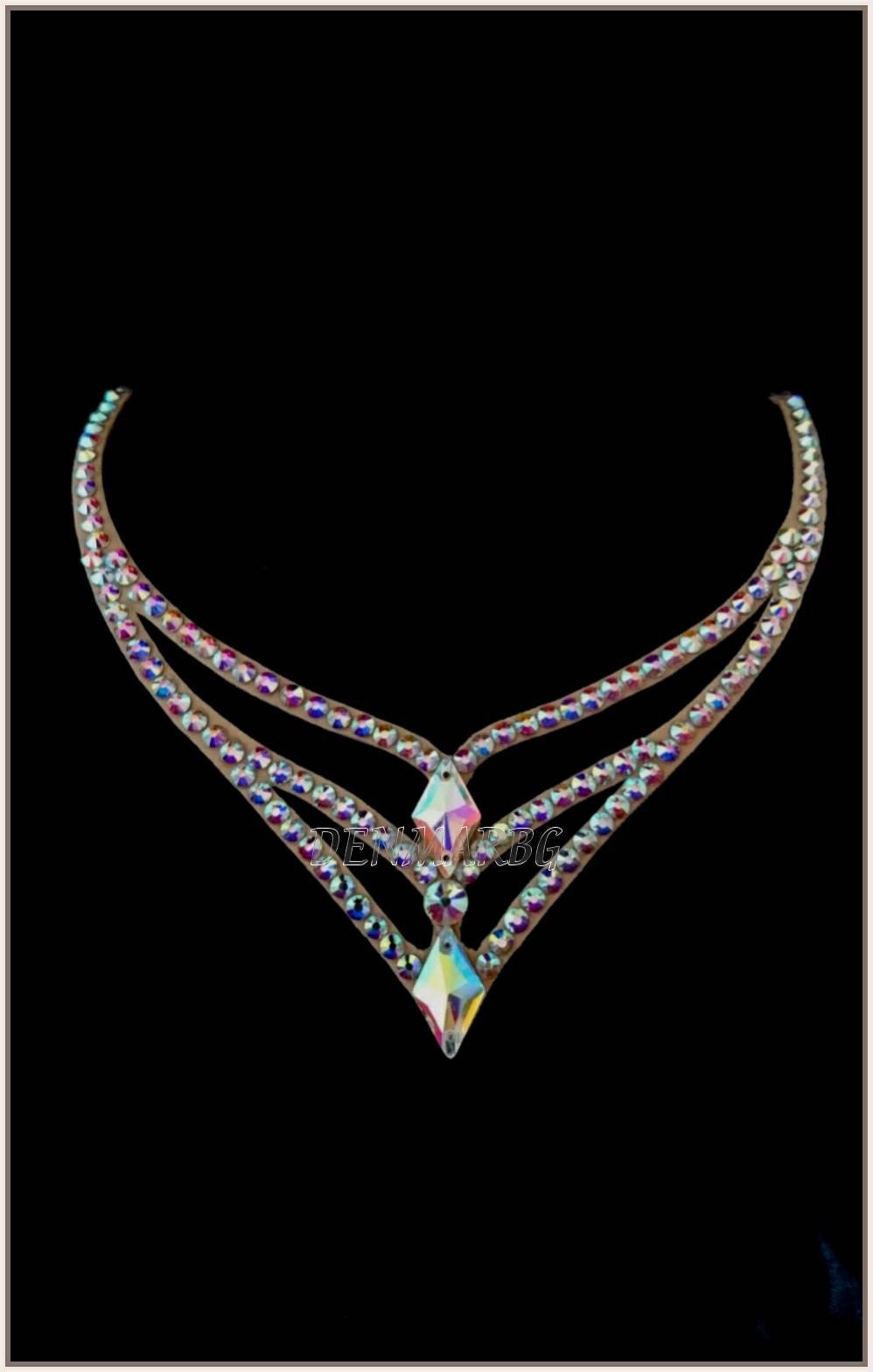 Ballroom Necklace, Rhinestone Dance Jewelry, Crystal Accessories - Etsy