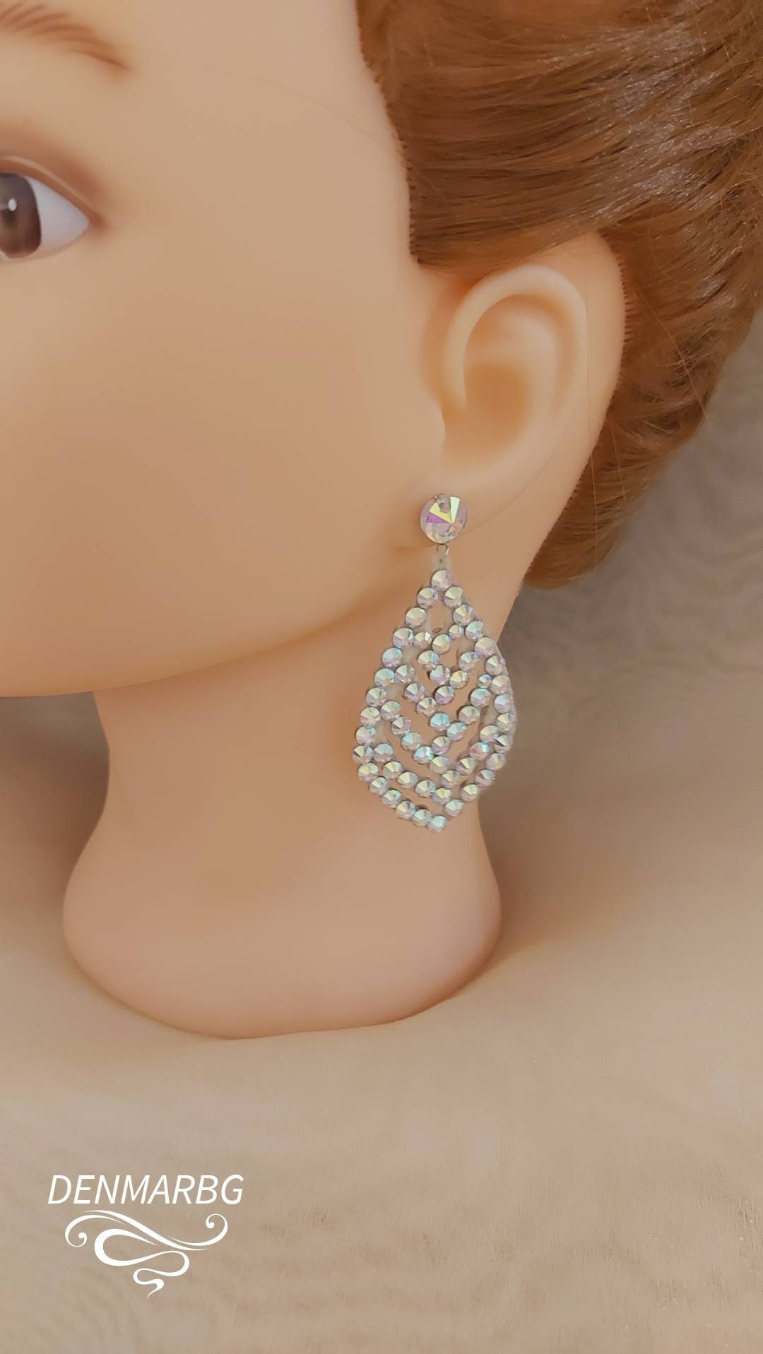 AB Crystal Ballroom Earrings, Dance Competition Jewelry - Etsy