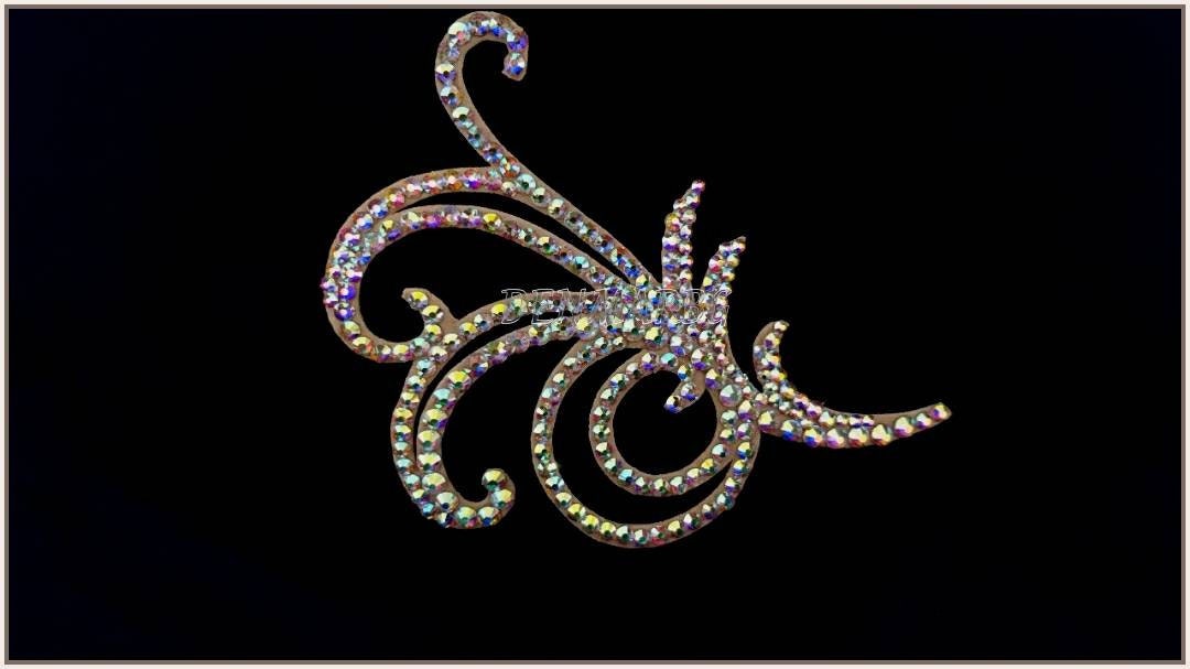 Ballroom Dance Headpiece, Rhinestone Hairpiece, AB Crystal Hair Jewelry ...