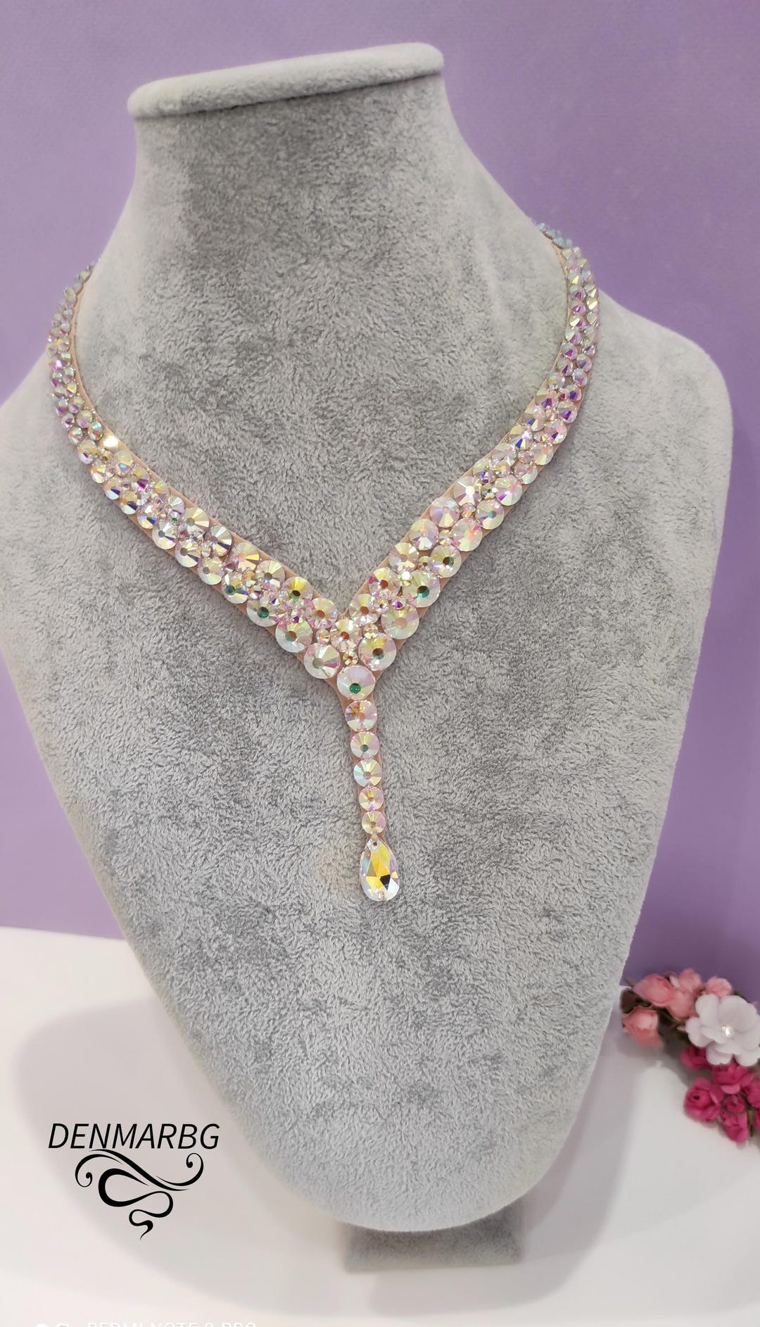 AB Crystal Ballroom Dance Necklace, Costume Jewelry - Etsy