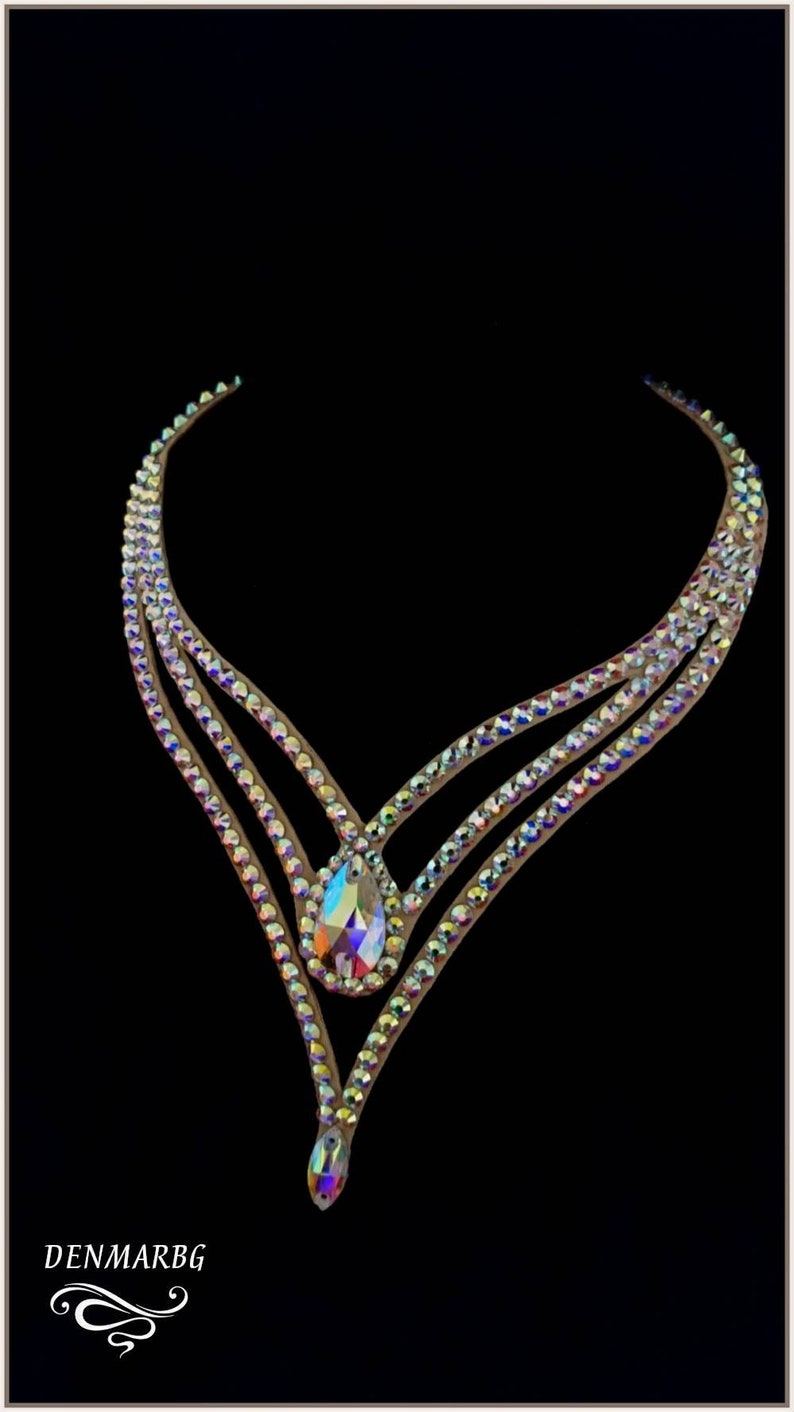 Ballroom Performance, Rhinestone Necklace, Dance Jewelry, Costume ...