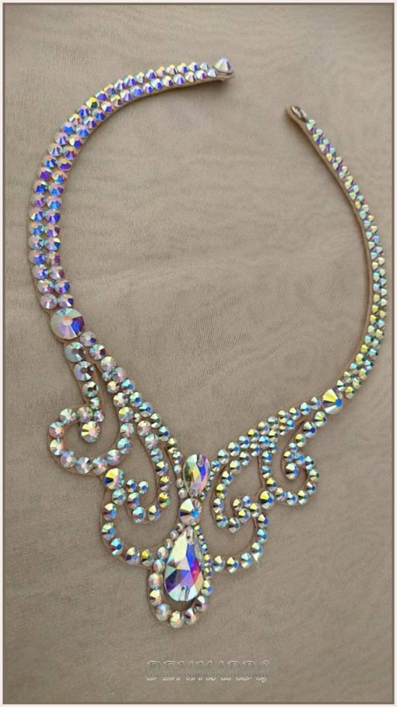 Rhinestone Ballroom Necklace, Dance Accessory, Crystal Jewelry - Etsy