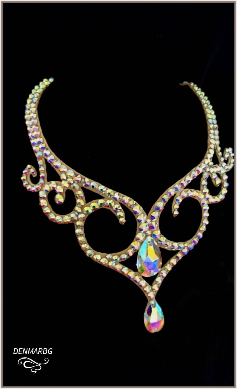 Ballroom Dance Necklace, Costume Competition, Rhinestone Accessories ...