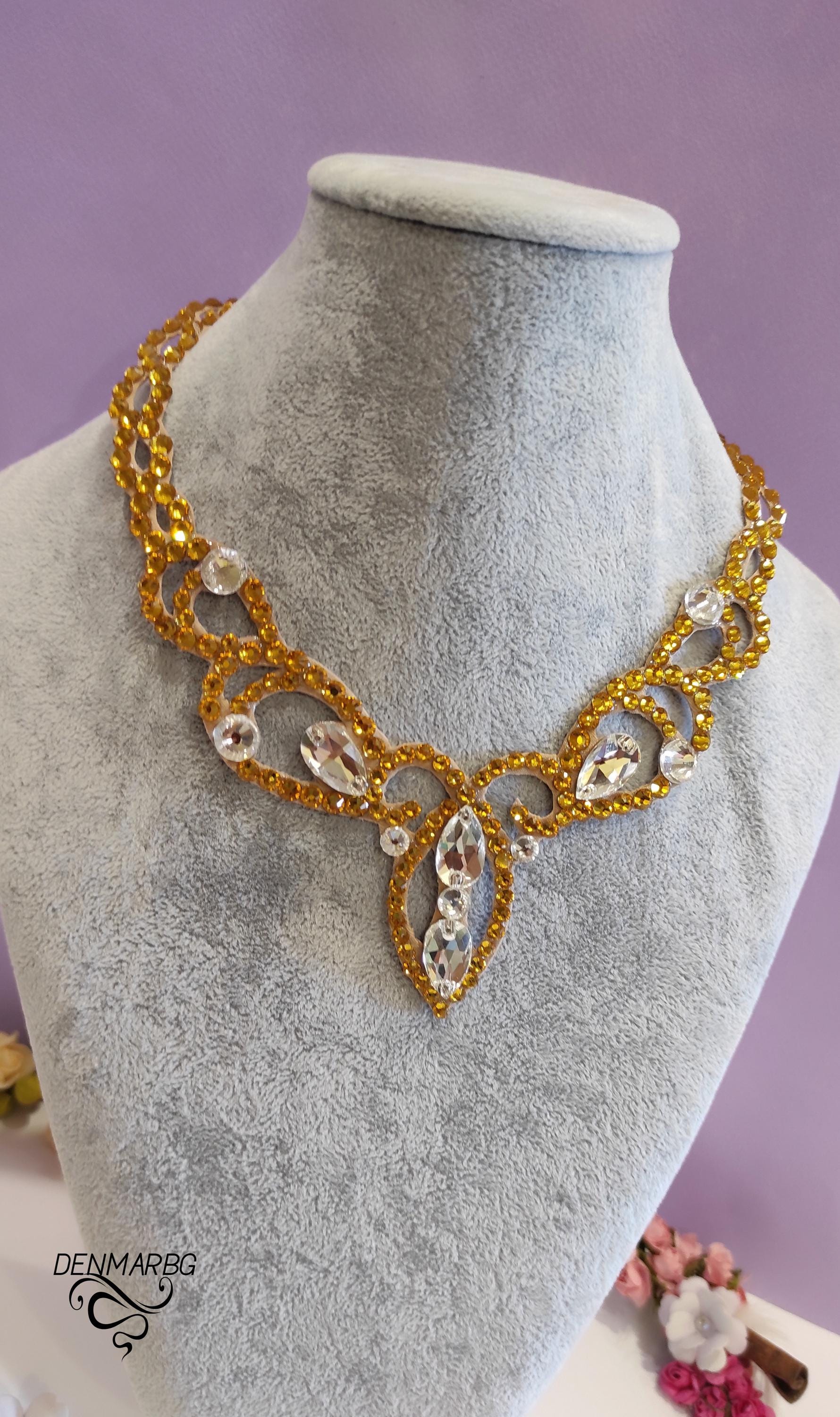 Ballroom Jewelry, Dance Necklace, Rhinestone Necklace, Costume ...