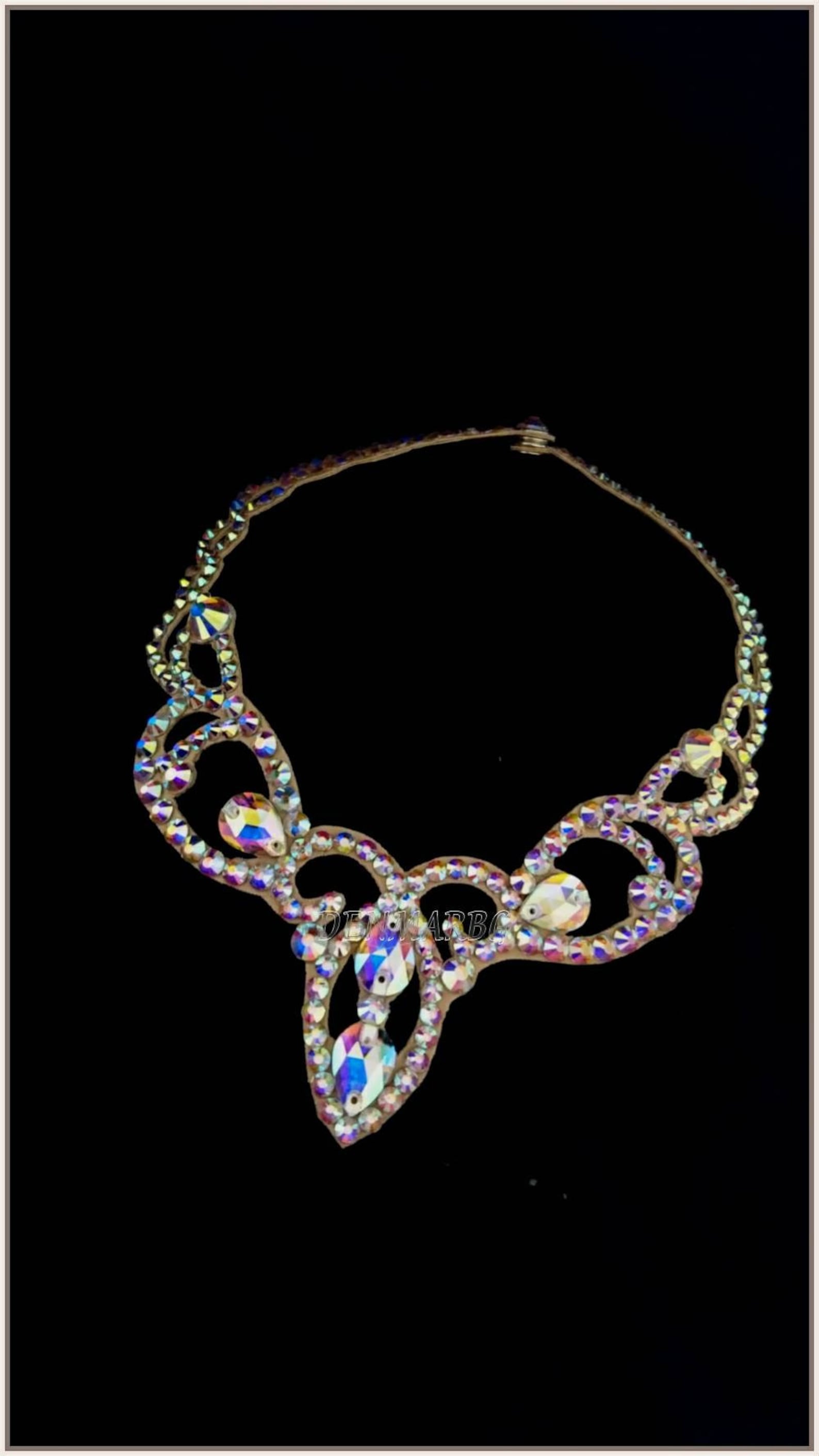 Ballroom Jewelry, Dance Necklace, Rhinestone Necklace, Costume ...