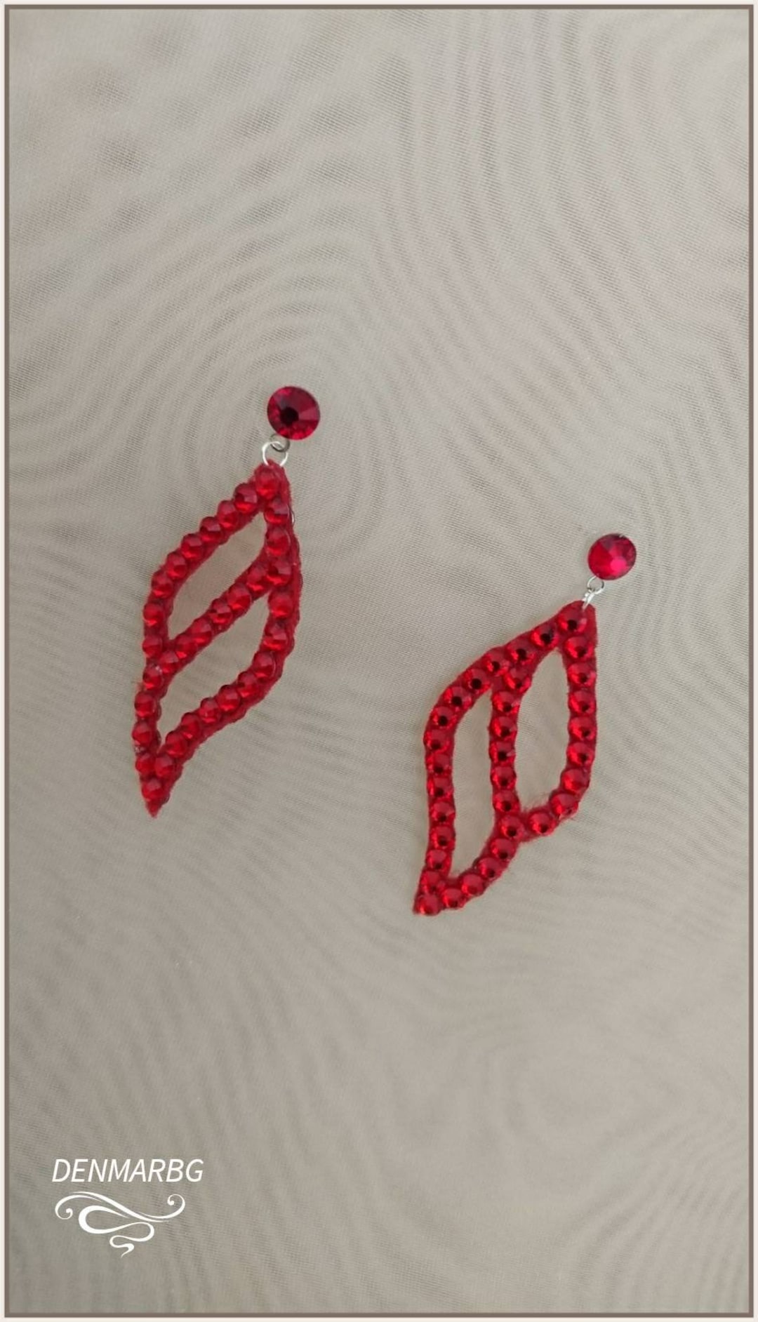 Rhinestone Ballroom Dance Earrings, Lt. Siam Red Stones - Etsy