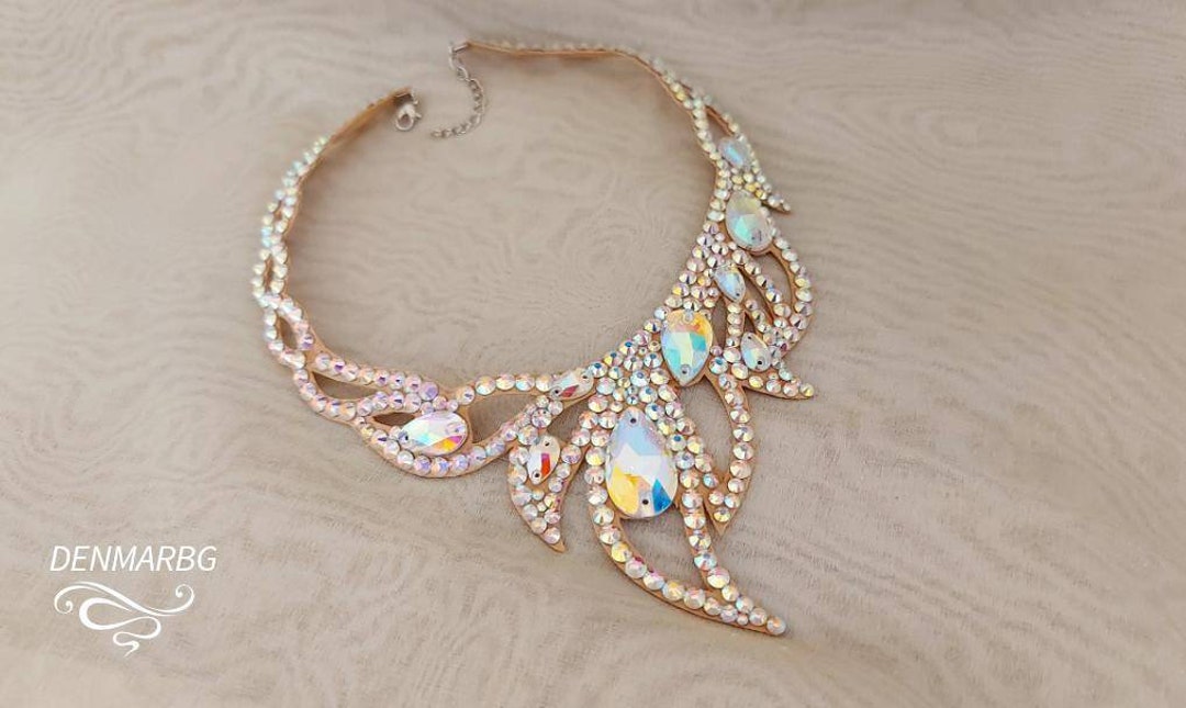 Ballroom Necklace, Dance Accessory, Rhinestone Necklace, Ballroom ...
