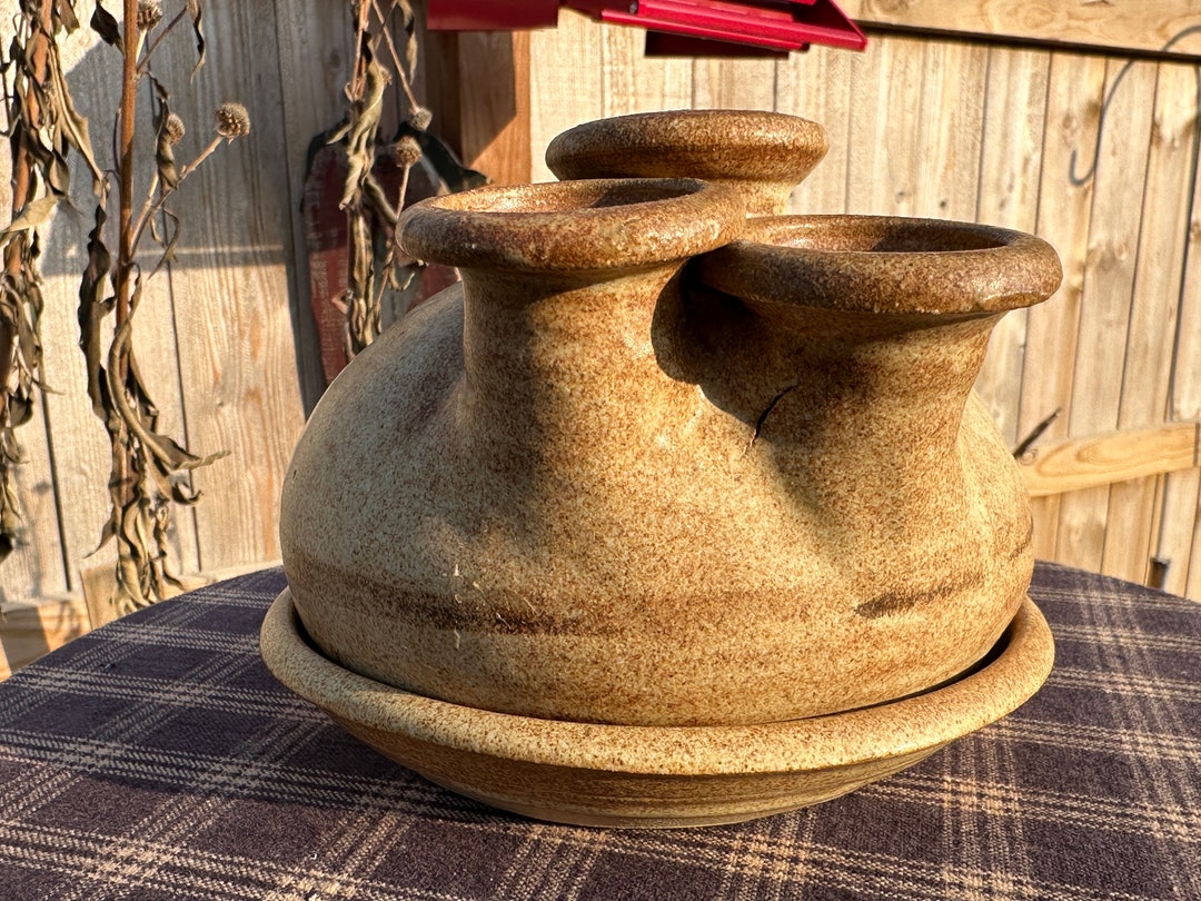 Vase, Three-neck, Prairie Pottery, Handmade Stoneware Studio Pottery ...