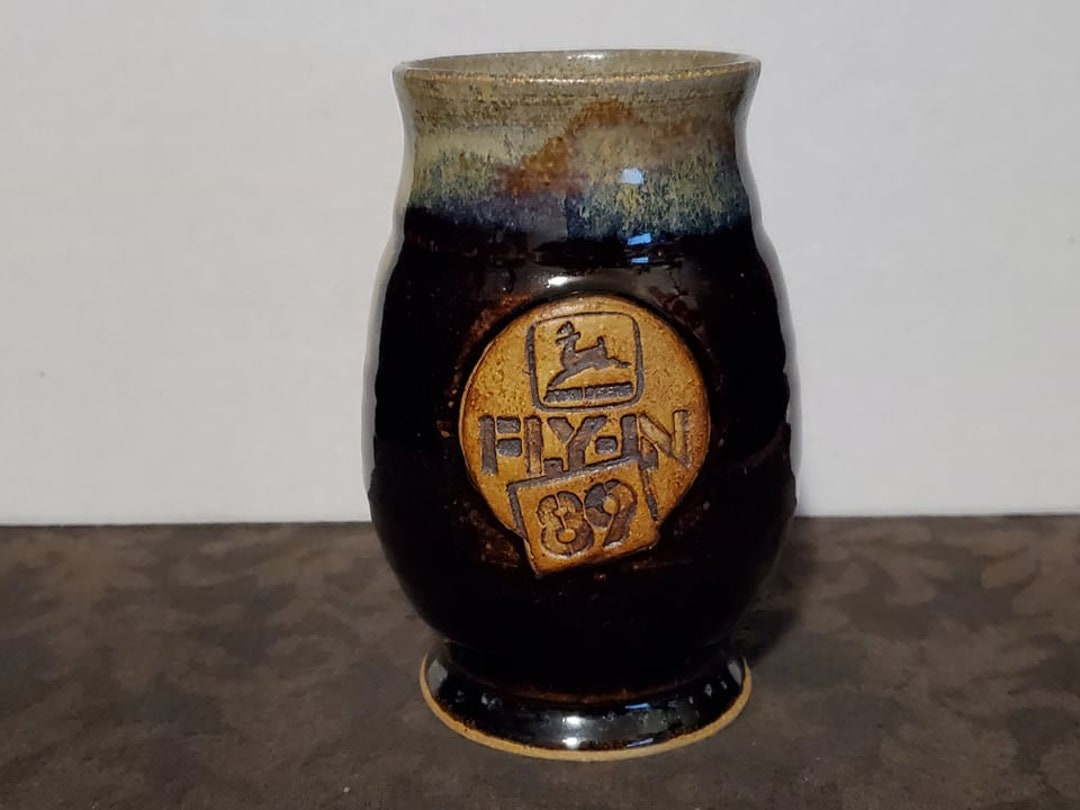 John Deere Coffee Mug or Cup Bryan Becker Clay Werks Stoneware Handmade ...