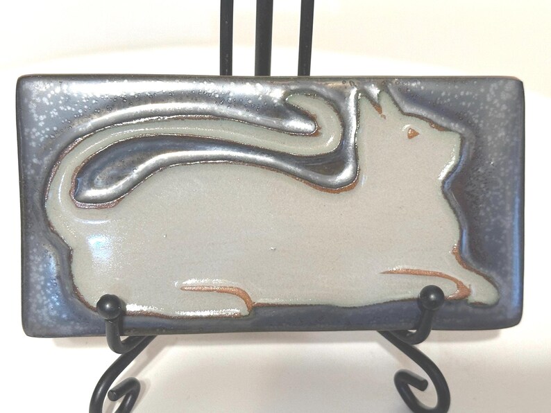 Grey Cat Subway Tile: Handmade Witchy Decor 2x4 Inch, Signed - Etsy