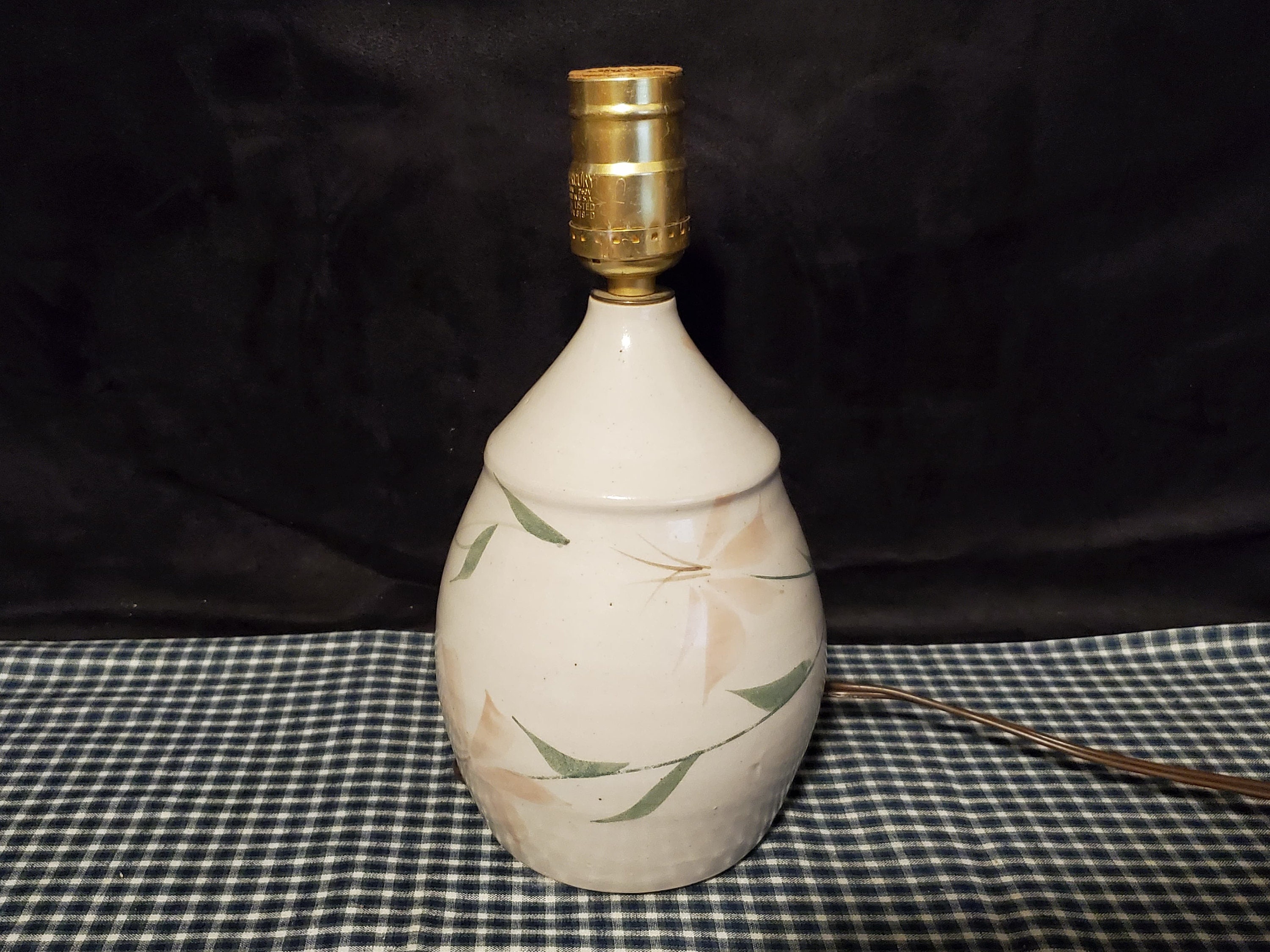 Table Lamp-korn Studio Pottery-stoneware-handmade-pink Flower | Etsy