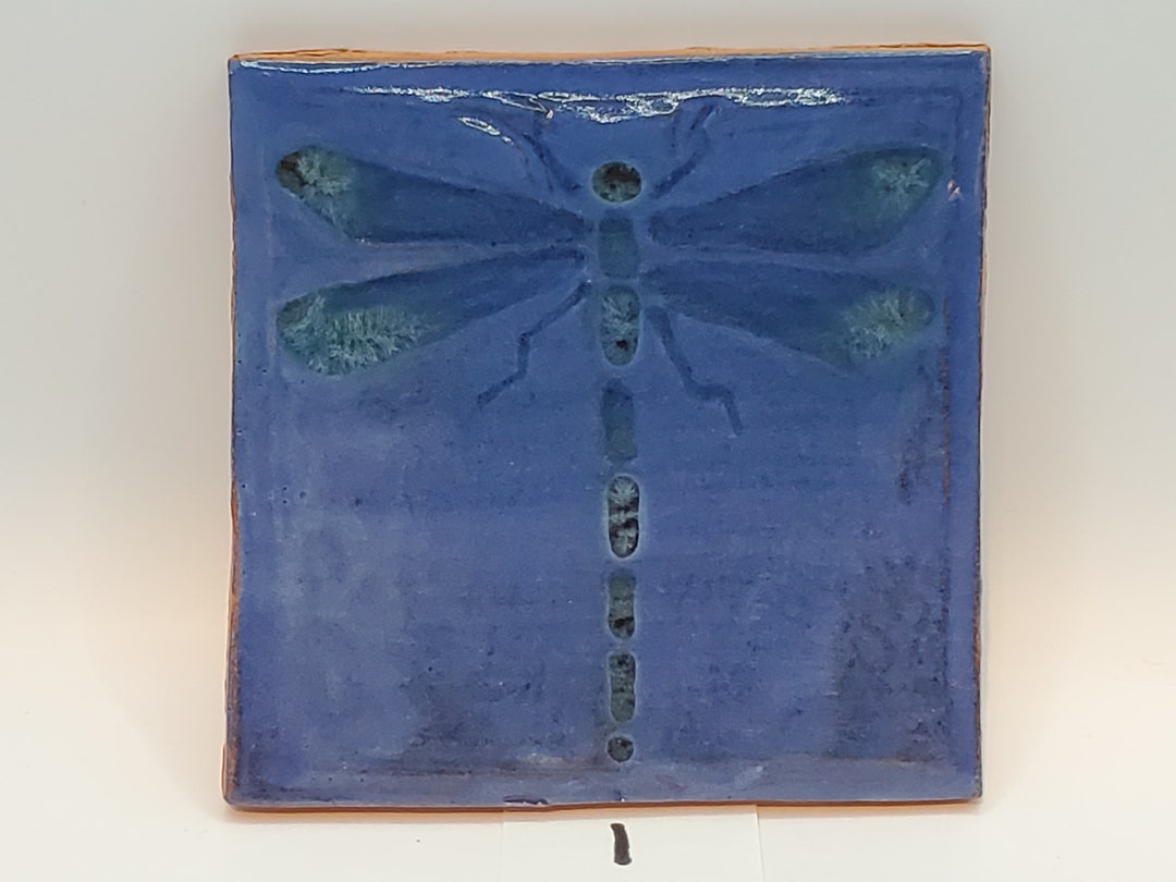 Dragonfly Tile or Coaster Kitchen Backsplash or Bathroom Wall Handmade ...