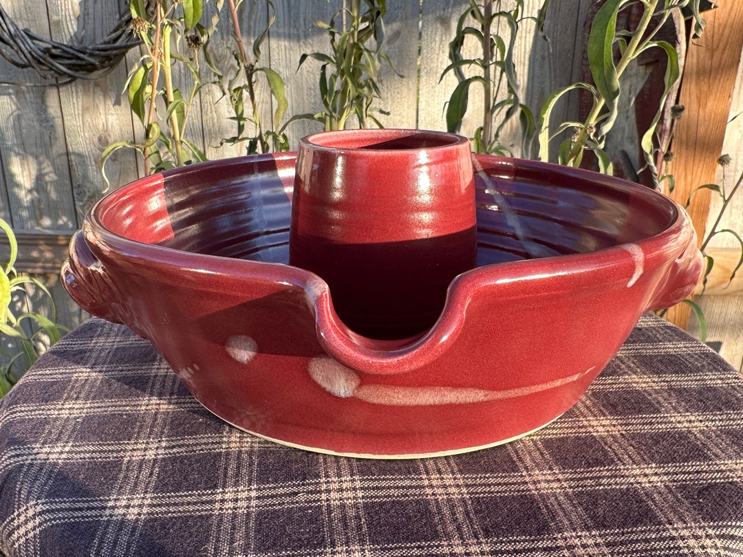 Chicken Roaster Cooker Palms up Pottery Handmade Stoneware - Etsy